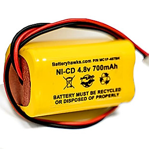 (5 Pack) CXL6VBXT Battery 4.8v 700mAh Ni-CD Exit Sign Emergency Light mcPhilben Ni-CAD 4.8vDC .700AH