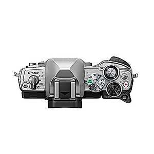 OLYMPUS E-M10 Mark IV Silver Micro Four Thirds System Camera 20MP Sensor 5-Axis Image Stabilization 4K Video Wi-Fi