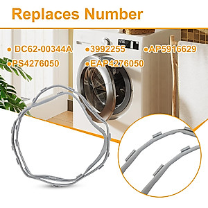 DC62-00344A Dryer Front Panel Air Seal Compatible with samsung Dryer(Some Models), Such as DV48H7400GW, DV400GWHDWR, etc. Part Number: AP5916629, PS4276050