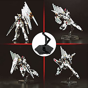 TWKUPWO Hobby Model Action Base Display Stand, Gundam Model Stand Action Figure Stand Compatible with MG RG HG Universal Models Stand (3sets Black)