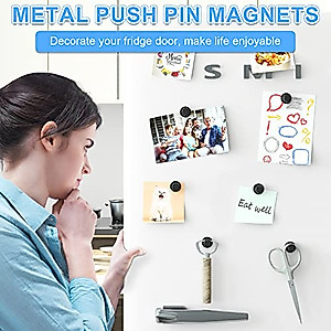 12Pcs Black Fridge Magnet Refrigerator Magnets, Whiteboard Magnets, Fridge Magnets Adults, Magnets Fridge, Small Strong Magnets for Whiteboard, Locker, Map, Kitchen, Office, School