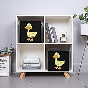 Yellow Duck Collapsible Storage Bins Basics Folding Fabric Storage Cubes Organizer Boxes with Handles