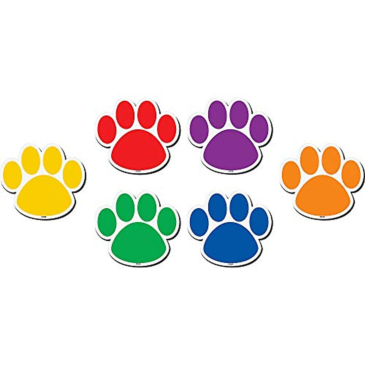 Teacher Created Resources Paw Prints Accents Decorative Magnet, 0.10" x 3" x 3", Multicolor, 18 per Set