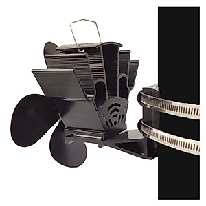 Fireplace Fan 4 Blades Heat Powered Stove Fan Log Wood Burner Eco-Fan Quiet Home Fireplace Fan