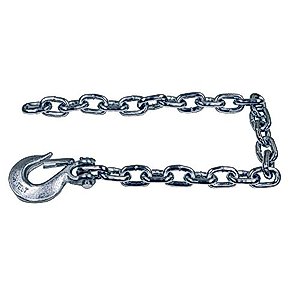 Buyers Products BSC3835 Trailer Safety Chain with Forged Slip Hook (3/8" x 35"), Silver