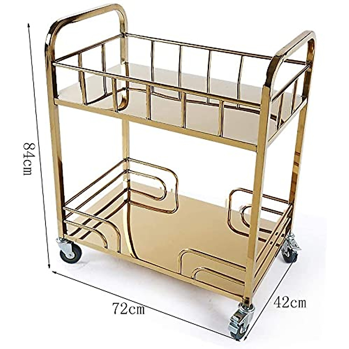 Trolley Rack Tool Cart - Stainless Steel Titanium Luxury Service Car Tea Cart Hotel Dessert Car Trolley Mobile Shelf Trolley Rack Carts The Taste of Home