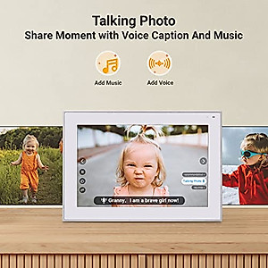 Cozyla WiFi Digital Picture Frame Built-in Alexa, 10.1" Smartest Photo Frame, Share Photos via Email/App/Google Photo/Instagram, Free Unlimited Cloud Storage, Remote Caring & Giftable