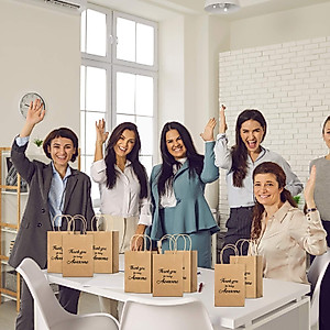 Qilery 18 Pcs Kraft Gift Bags Paper Bags with Handles for Employee Coworker Colleague Volunteer Teacher Nurse, Thank You for Being Awesome Gift Bags, 5.9 x 3.1 x 8.3 Inches