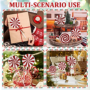 3 Pieces Christmas Table Decorations Wood Candy Set, Red Christmas Tiered Tray Decor,Rustic Christmas Candy Table Decorations for Home Tables(Cute)