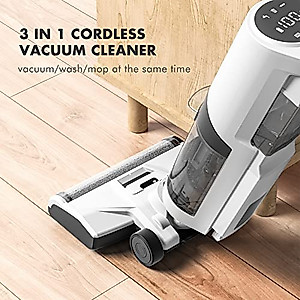 Neakasa Powersrub 2 Cordless Wet Dry Vacuum 3 in 1 Floor Cleaner and Mop One-Step Cleaning for Hard Floors and Carpet with Self-Cleaning System and HD Display Ideal for Daily Messes and Pet Hair