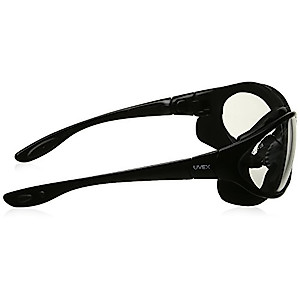 Uvex S0600X Seismic Safety Eyewear, Black Frame, Clear Uvextra Anti-Fog Lens/Headband