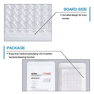 ADAMAS-BETA 48-Well Sterile Culture Plate, TC Treated Cell Culture Plates Tissue Culture Treated Plate, Individually Wrapped, Pack of 10
