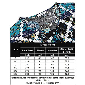 Ekouaer Women's House Dress Short Sleeve Sleepwear Mumu Lounge Wear Old Lady Nightgown Floral Print Night Dress with Pockets M