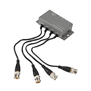 Simlug 4CH Passive Video Balun, Passive Video Balun Transceiver, NTSC,PAL,and SECAM Video Formats 60dB Crosstalk and Noise Immunity, for HD CCTV Office