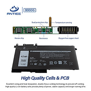 ANTIEE 42Wh 3DDDG Laptop Battery for Dell Latitude 5280 5288 5290 5480 5488 5490 5491 5495 5580 5590 E5280 E5480 E5580 E5490 E5590 Precision 3520 3530 Series 3VC9Y 049XH 45N3J 080JT9 RRJDX 11.4V 3Cell