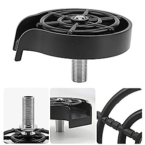 Bottle Rinser, ABS Stainless Steel, Wide Application, Thorough Cleaning, Easy to Use Glass Washer for Kitchen (with 80cm 304 Stainless Steel Hose and 3 Way)