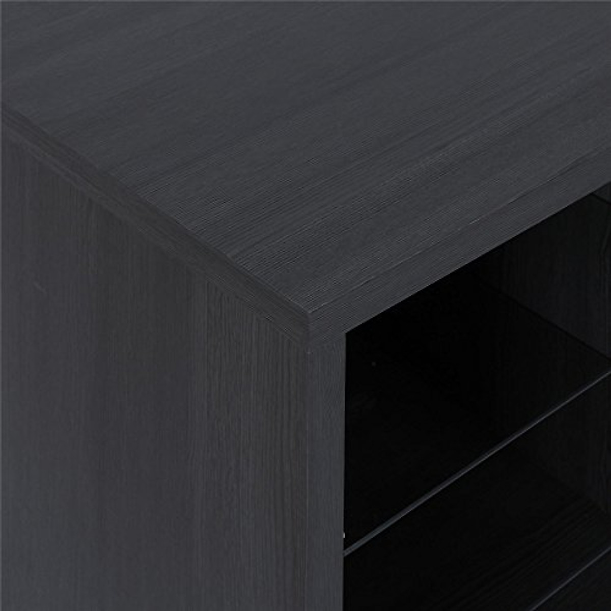 Ameriwood Home Lumina Fireplace Stand for TVs, up to 70", Black Oak