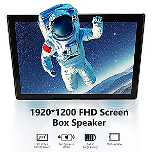 Veidoo Android Tablet 10 inch, 4GB RAM 64GB ROM | 1920x1200 FHD | 13MP+5MP Camera | 2.0Ghz Octa Core | 6000mAh | TF Card 128G Expand | 2.4G/5G Wi-Fi | BT 5.0| GPS | Type-C | Tablet with Keyboard