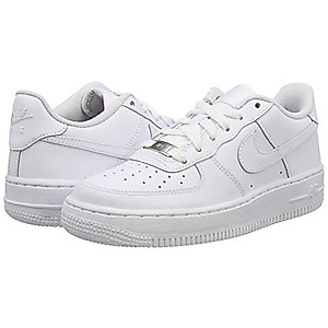 Nike Air Force 1, White/White, 6 US Unisex Little Kid