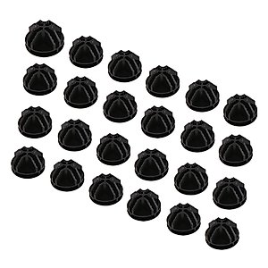 C&AHOME 24 pcs Wire Cube Plastic Connectors for Cube Storage Modular Closet Organizer and Metal Grid Shelving Unit Black