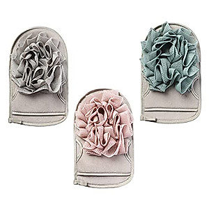 STOBAZA Brush Skin Bathroom Glove Ball Scrubber Exfoliating Massage Tool Mesh Side Scrub Gloves for and Women Beauty Bath Health Care Dual Flower Sponge Body Mitts Spa Pouf Shower Brushes