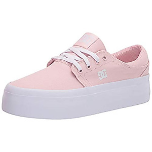 DC womens Trase Platform Skate Shoe, Light Pink, 6.5 US