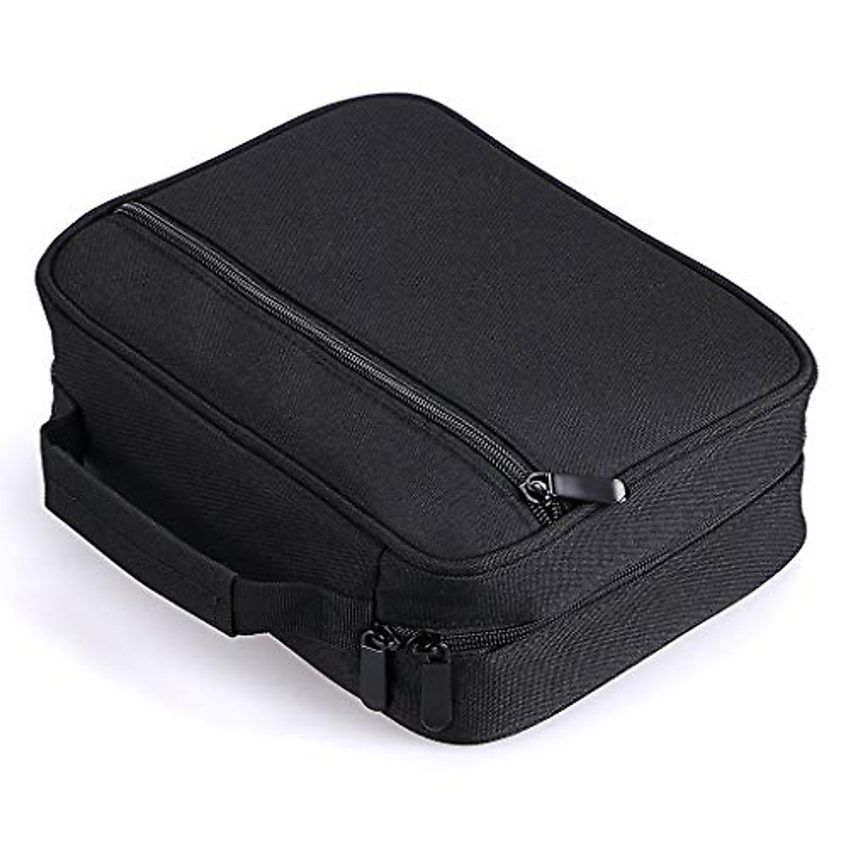 BTSKY Double-Ended Art Marker Carrying Case Organizer for Lipsticks-40 Slots Canvas Zippered Markers Storage(Black)