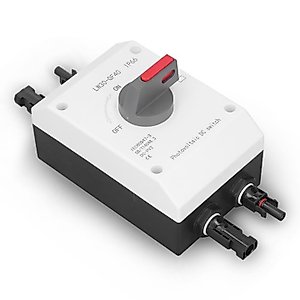 1200V 32A Photovoltaic DC Isolator Solar Switch, 4P Waterproof IP66 Insulated Switch for Off Grid On Grid Solar Systems, for Solar Powered RV Boats Solar Power Systems (Basic Type)