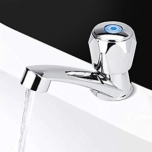 Watris Veiyi Single Cold Faucet Water Tap, ABS Water Tap, Cold Water Faucet, Bathroom Basin Kitchen Sink Accessories G1/2(20mm)(Diamond)
