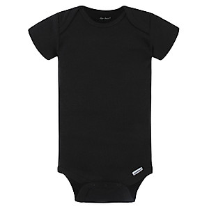Gerber Baby 5-Pack Solid Onesies Bodysuits, Black, 0-3 Months