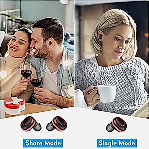 pendali Wireless Earbuds, IPX7 Waterproof Earbuds TWS Stereo Headphones with Portable Charging Case, LED Battery Display, Touch Control, in-Ear Earphones Headset for Sport/Travel/Gym