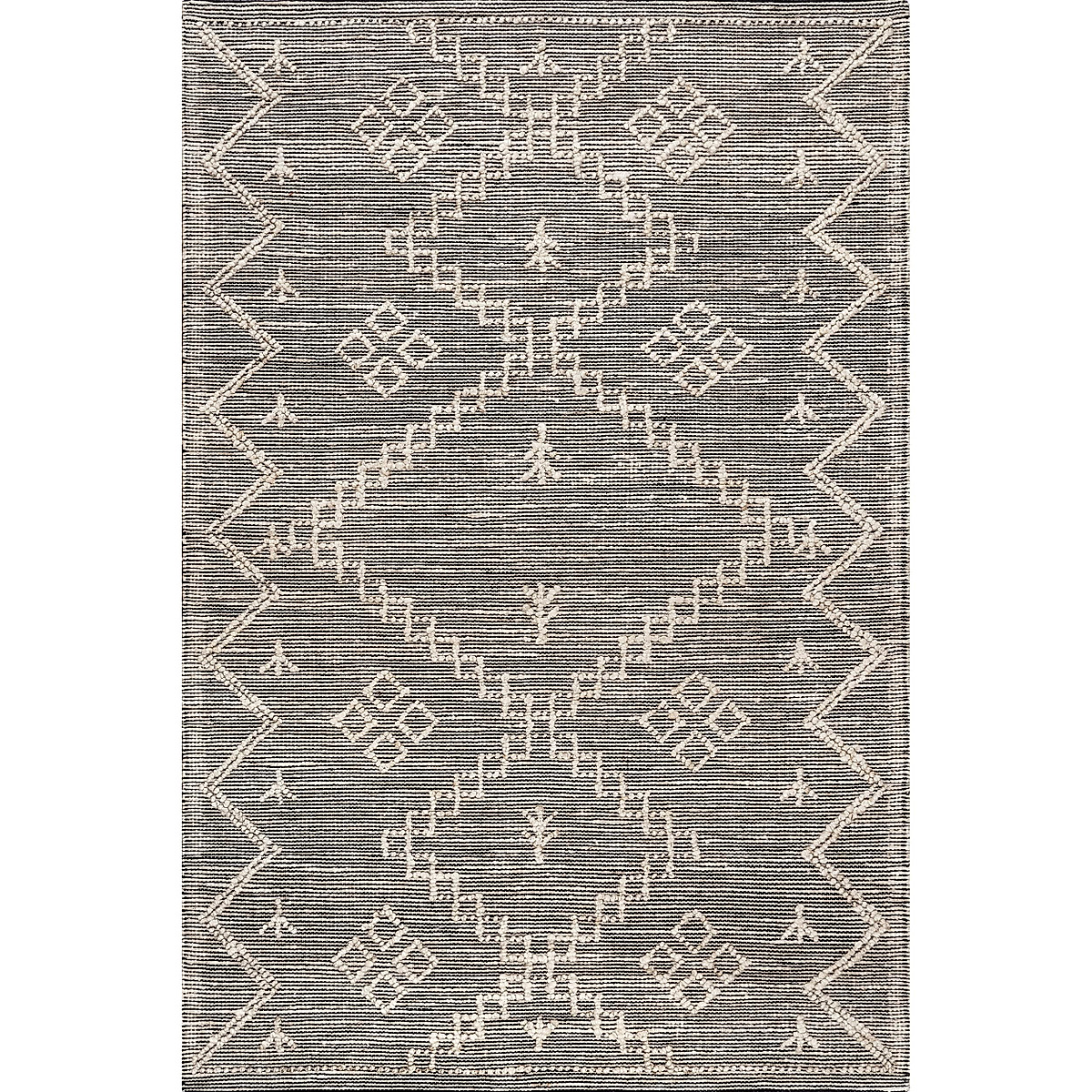 nuLOOM Julianne Handmade High-Low Jute Moroccan Area Rug, 9x12, Beige