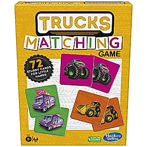 Hasbro Gaming Trucks Matching Game | Preschool Games for Boys & Girls | Memory Card Game | Easter Gifts for Kids | Ages 3+ (Amazon Exclusive)