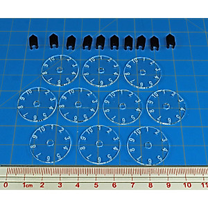 LITKO Standard Flight Stand Dials #1-10 with Pointers (10)