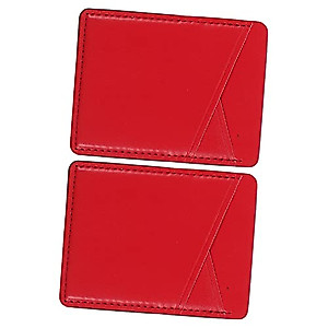 UKCOCO 6 Pcs Mobile Phone Sticker Card Case Holder for Cellphones Card Case Wallet Cellphone Holder Phone Card Holder Stick on Phone Case Elastic Wallet Stick on Card Holder for Phone Pu