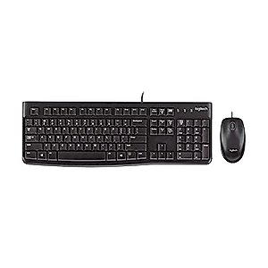 Logitech MK120 Wired USB Keyboard Mouse Desktop Combo
