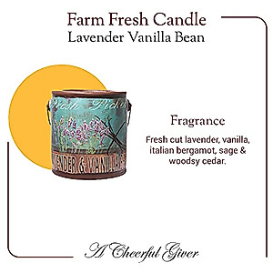 A CHEERFUL GIVER 95hr 20oz Scented Candle - Lavender Vanilla Bean Scented - Multi-Wick Glass Candle - Gifts For Men and Women
