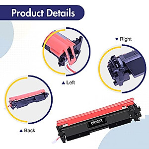 30X CF230X Toner Cartridge Black 2-Pack Compatible Replacement for HP 30X Black High Yield Toner Cartridge CF230X for HP Pro MFP M227fdw M203dw M227fdn M203dn M227sdn M203d M227 M203 Series Printer