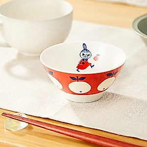 Yamaka Shoten MOOMIN MM032-312 Rice Bowl, Little My, Made in Japan, Red, 9.5 fl oz (280 ml)