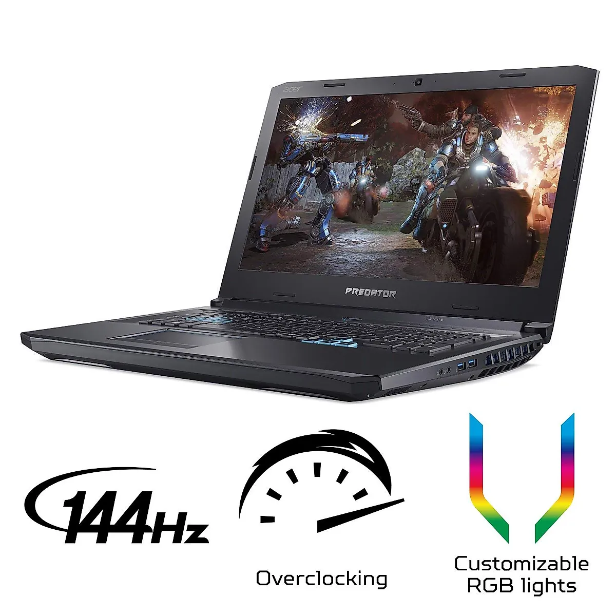Acer Predator Helios 500 PH517-51-72NU Gaming Laptop, Core i7-8750H, GeForce GTX 1070 Overclockable Graphics, 17.3" FullHD 144Hz G-Sync , 16GB , 256GB SSD, 1TBHDD (Renewed)