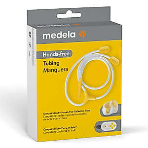Medela Replacement Tubing, Compatible with New Pump in Style Hands-Free Breast Pump, Authentic Spare Breastpump Parts, Made Without BPA, 1 Set, Clear Yellow