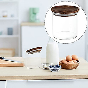 Mason Jars Mason Jars Glass Canister Jars Glass Kitchen Canisters with Airtight Bamboo Lid Cylinder Storage Containers for Flour Sugar Coffee Cookie Candy Snack and More 9. 5x13. 2 Terrarium/183 ( Col