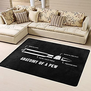 The Anatomy of A Pew Carpet 63x48 inches Furniture Bedroom Decor Area Rug