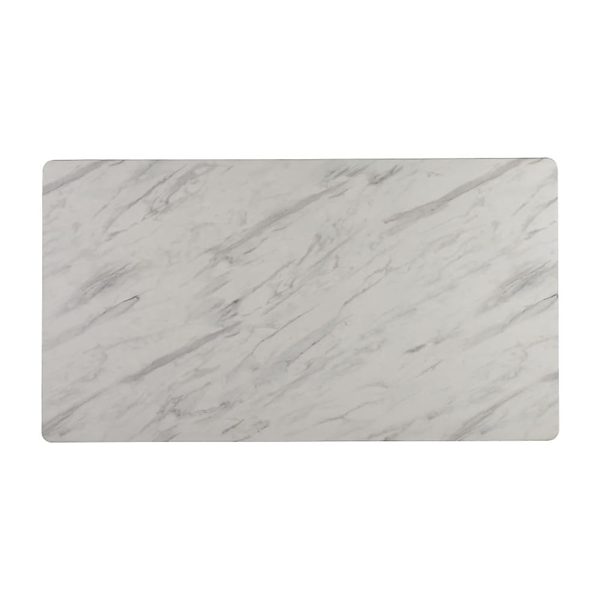 Coaster Home Furnishings Everett Faux Top White Dining Table, Marble and Natural Walnut (192761)