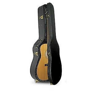 Yamaha F1HC Acoustic Guitar with Hardshell Case, Black