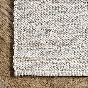 NuLOOM Pandora Diamond Jute Area Rug, 8' x 10', Ivory