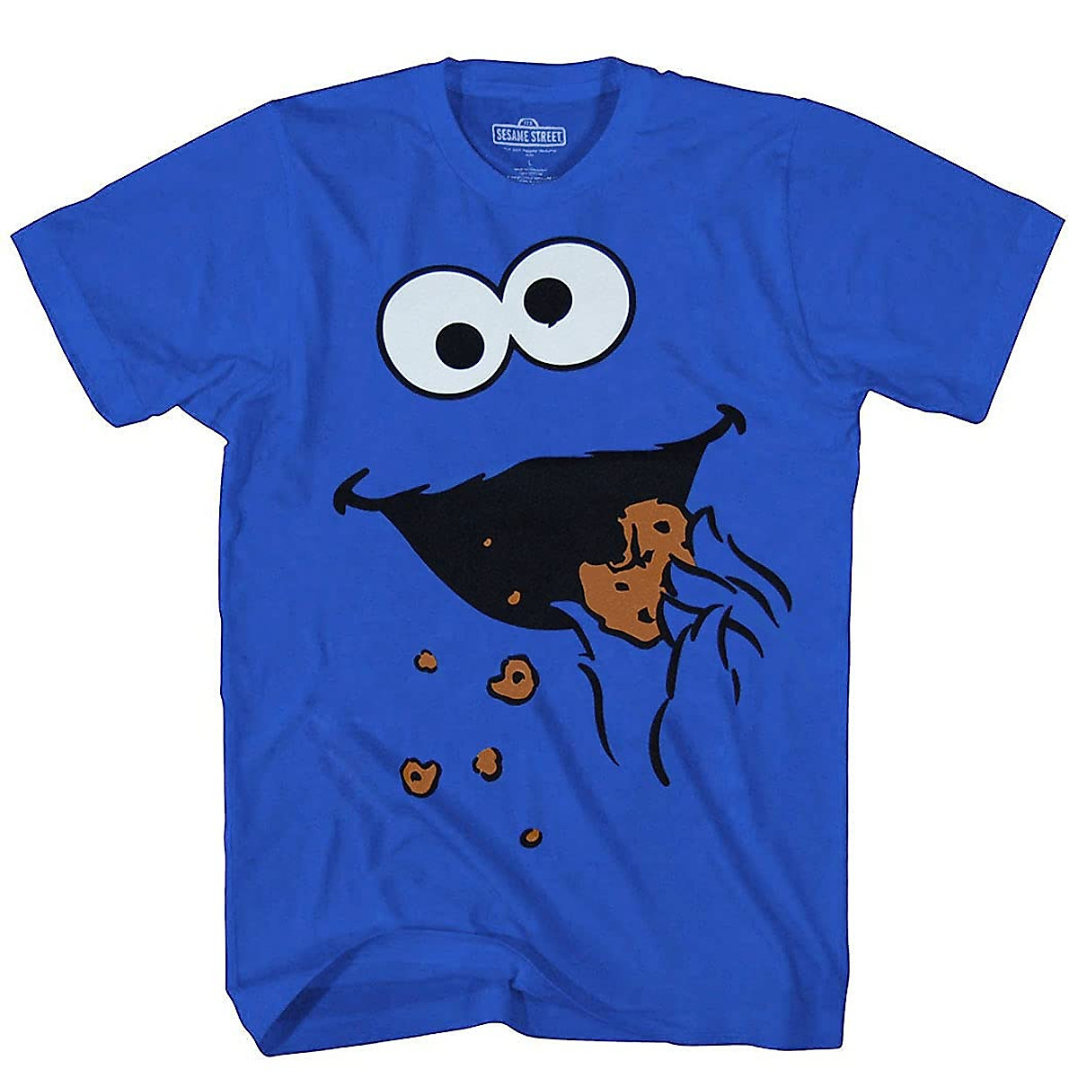 Animation Shops Cookie Monster More Cookies T-Shirt (Small) Blue