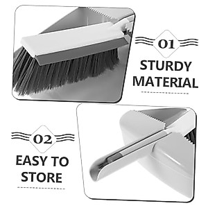 Unomor 1 Set Small Brush and Dustpan Pp The Pet Desk Cleaner Brush Car Cleaning Brush Interior Multi-Function Whisk Broom