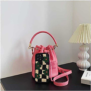 Women's Bags Trendy Fashion Drawstring Bucket Bag Lady Bag Cross-Border Casual Letter Handbag Crossbody