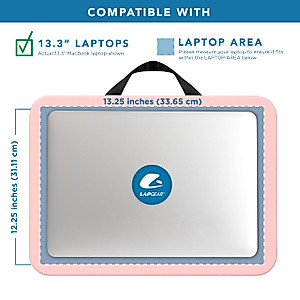 LapGear Compact Lap Desk - Rose Quartz - Fits Up to 13.3 Inch Laptops - Style No. 43104